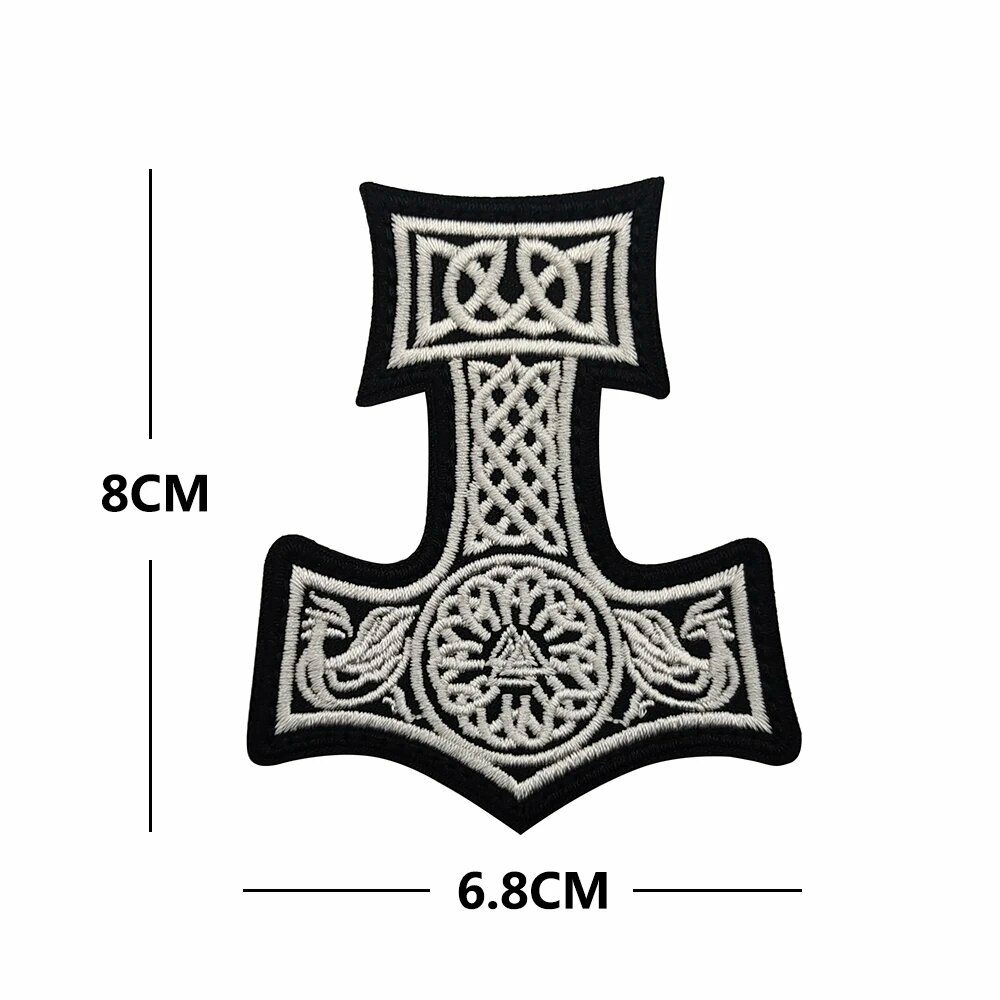 Тактические нашивки Viking Wolf VALHALLA Admit One Pirate Черный, 18