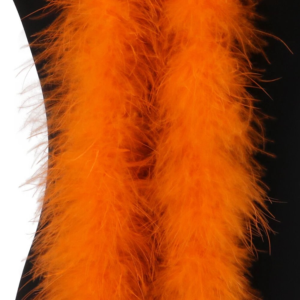 Оранжевые перья марабу 2 метра, Color: 11 Orange