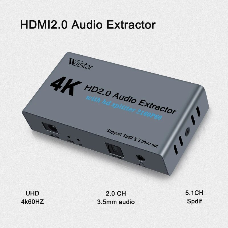 HDMI сплиттер с аудио извлечением 1x2 add au power adapter