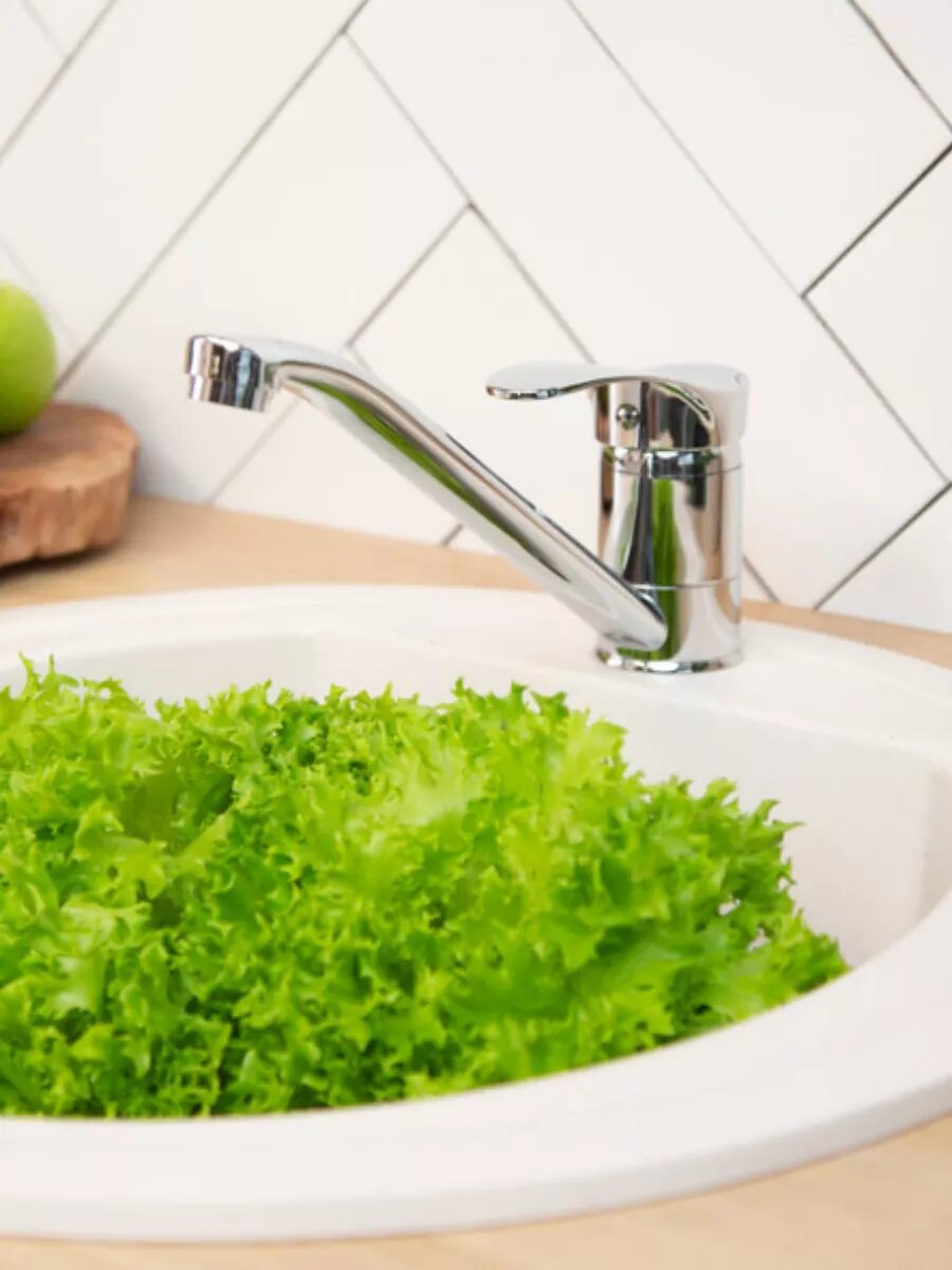 Смеситель для раковины, для кухни с низким изливом, латунь, картридж 40 мм