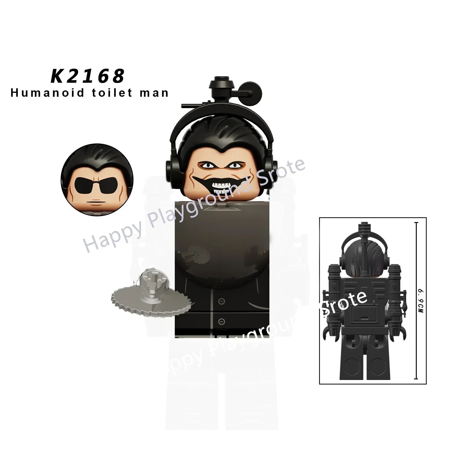 Фигурка K2168 Humanoid Toilet Man, черный