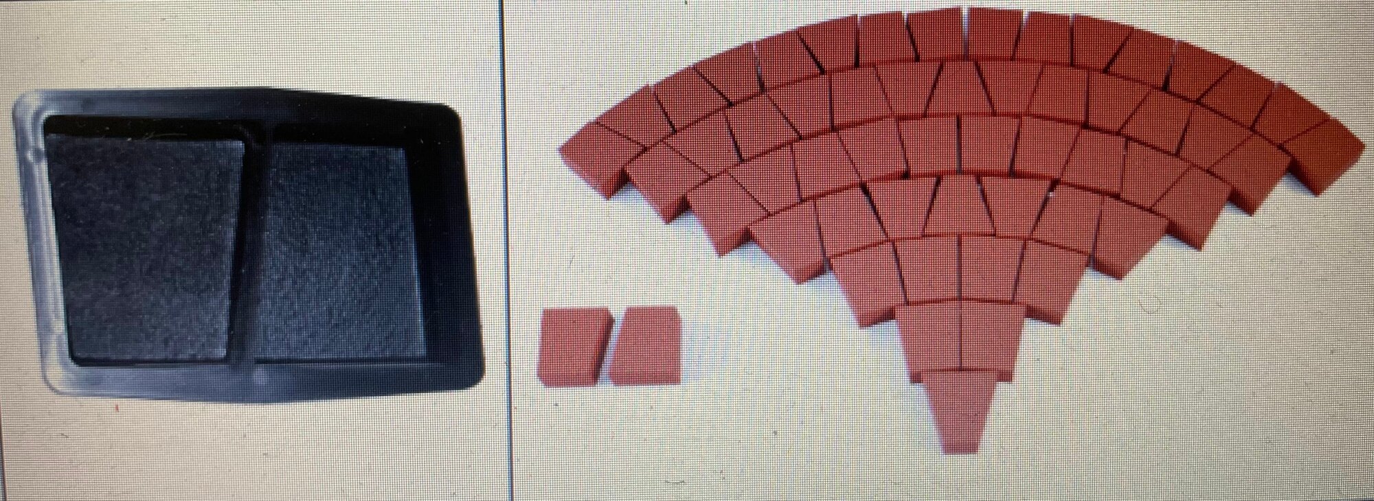 Форма для брусчатки Брук двойной острый угол. 10 форм.