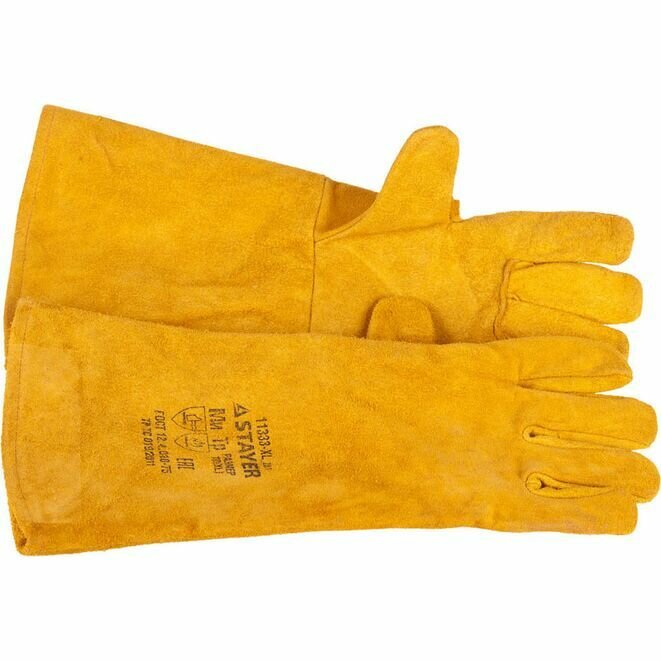 Краги пятипалые термостойкие, STAYER 400 мм, XL