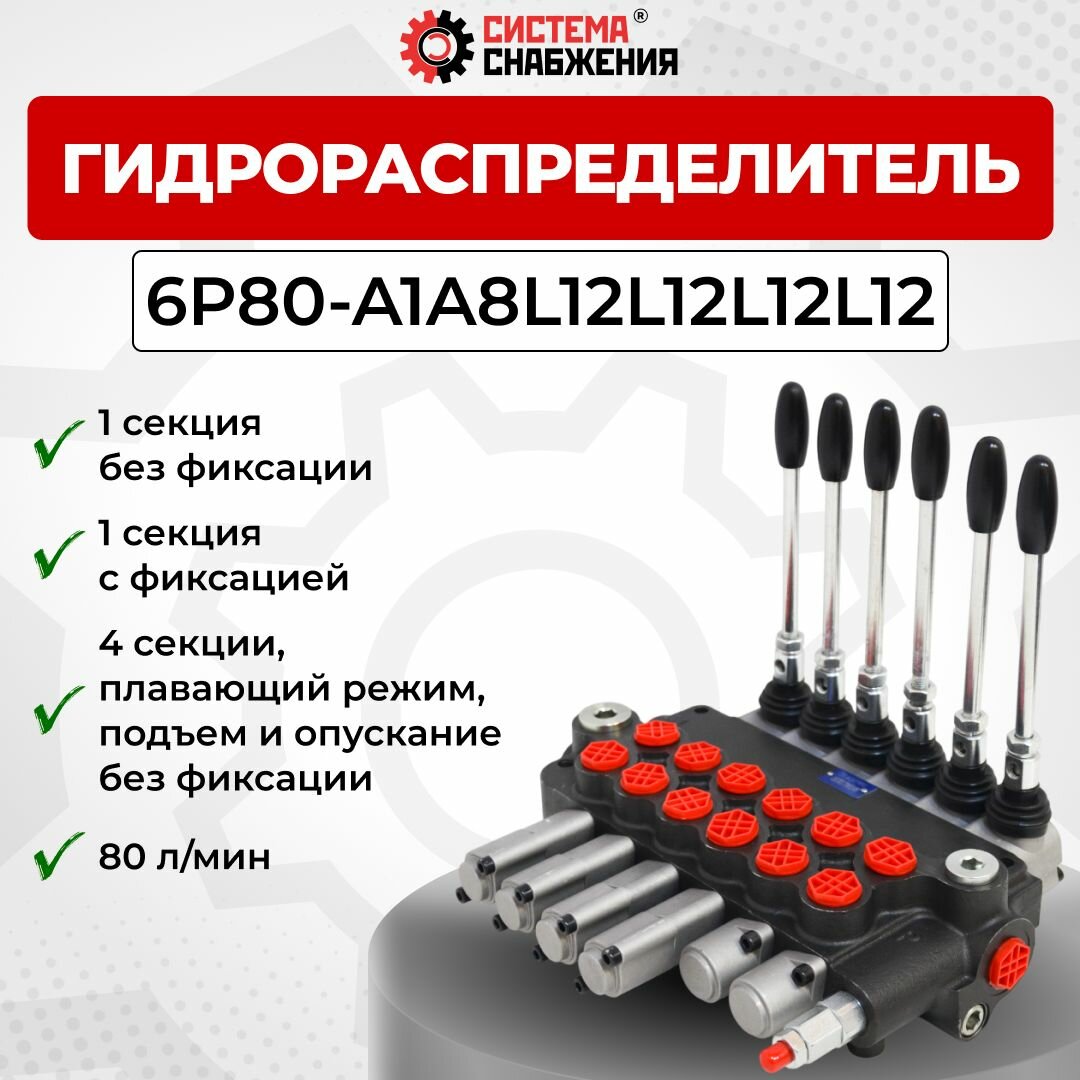 Гидрораспределитель 6P80-A1A8L12L12L12L12