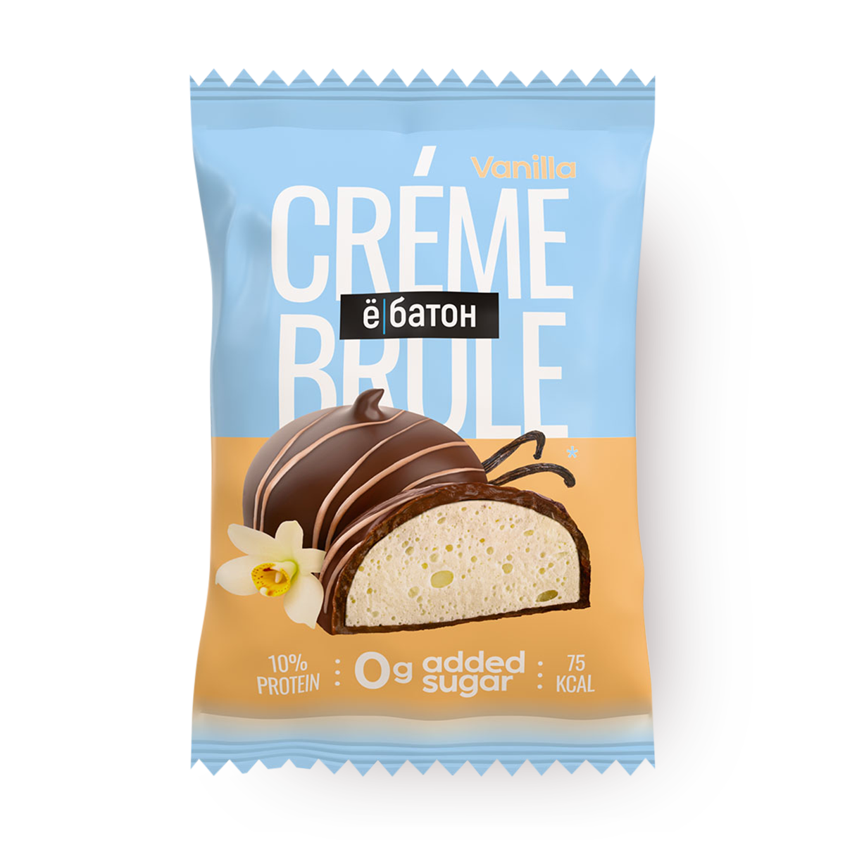 Десерт Ё|Батон Crеme Brule в глазури, ваниль, с сахаром, пакет, 35 г