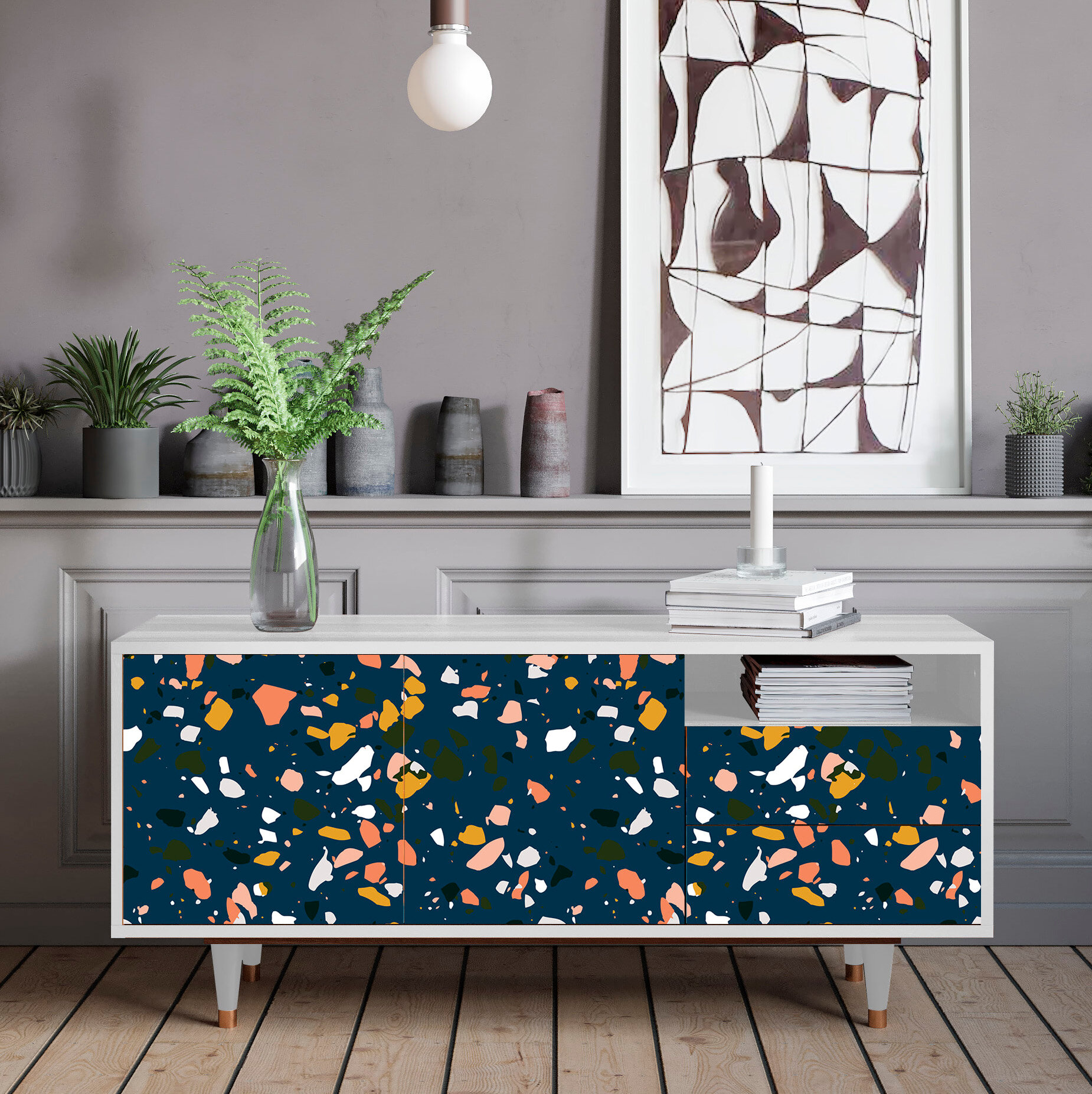 ТВ-Тумба - STORYZ - T7 Night Sky Langhterns, Размер - 125 x 56 x 41 см, Цвет корпуса - , Белый