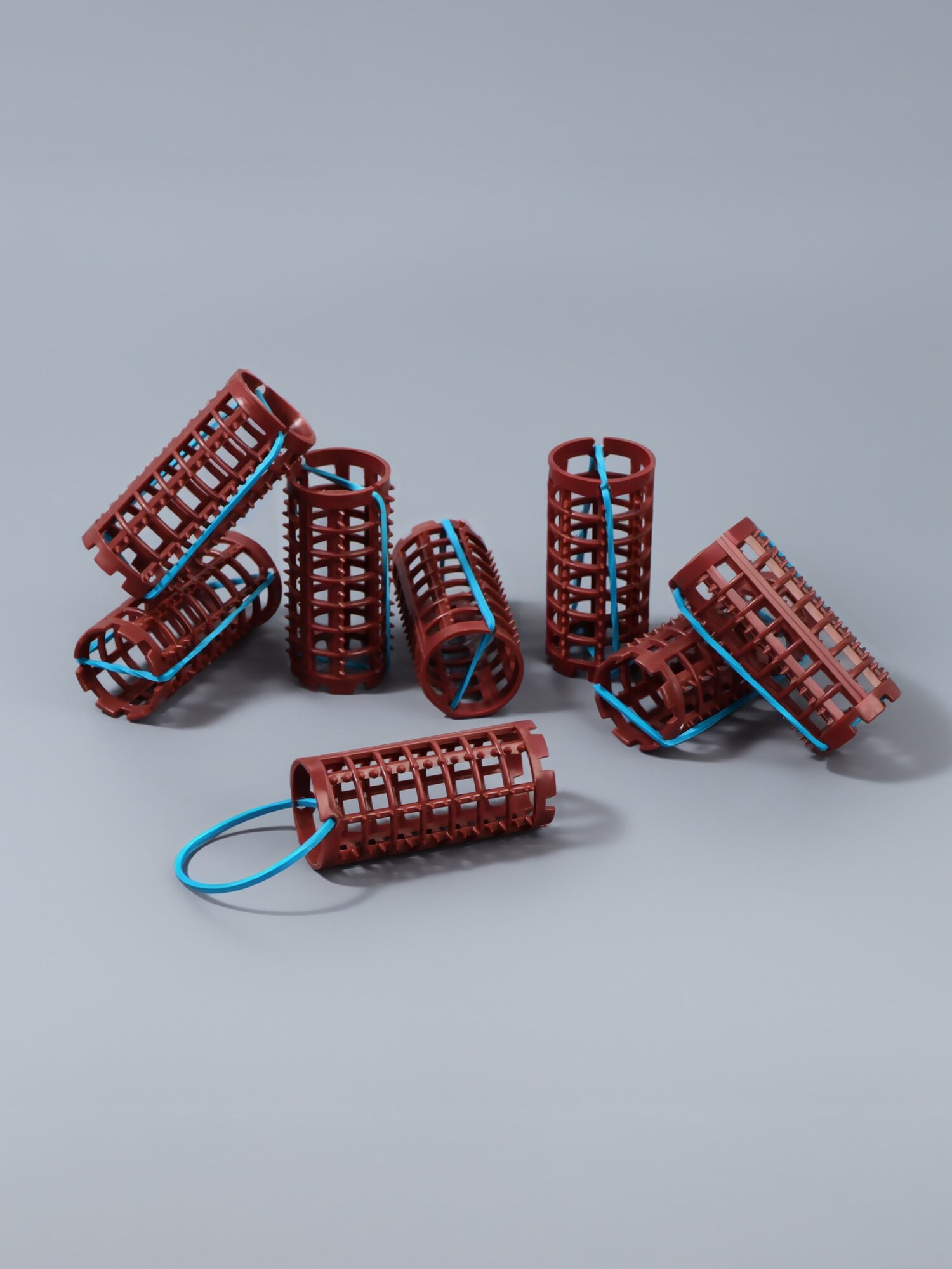 Набор бигуди на резинке, пластиковые, диаметр 2.7 см, 8 штук, микс