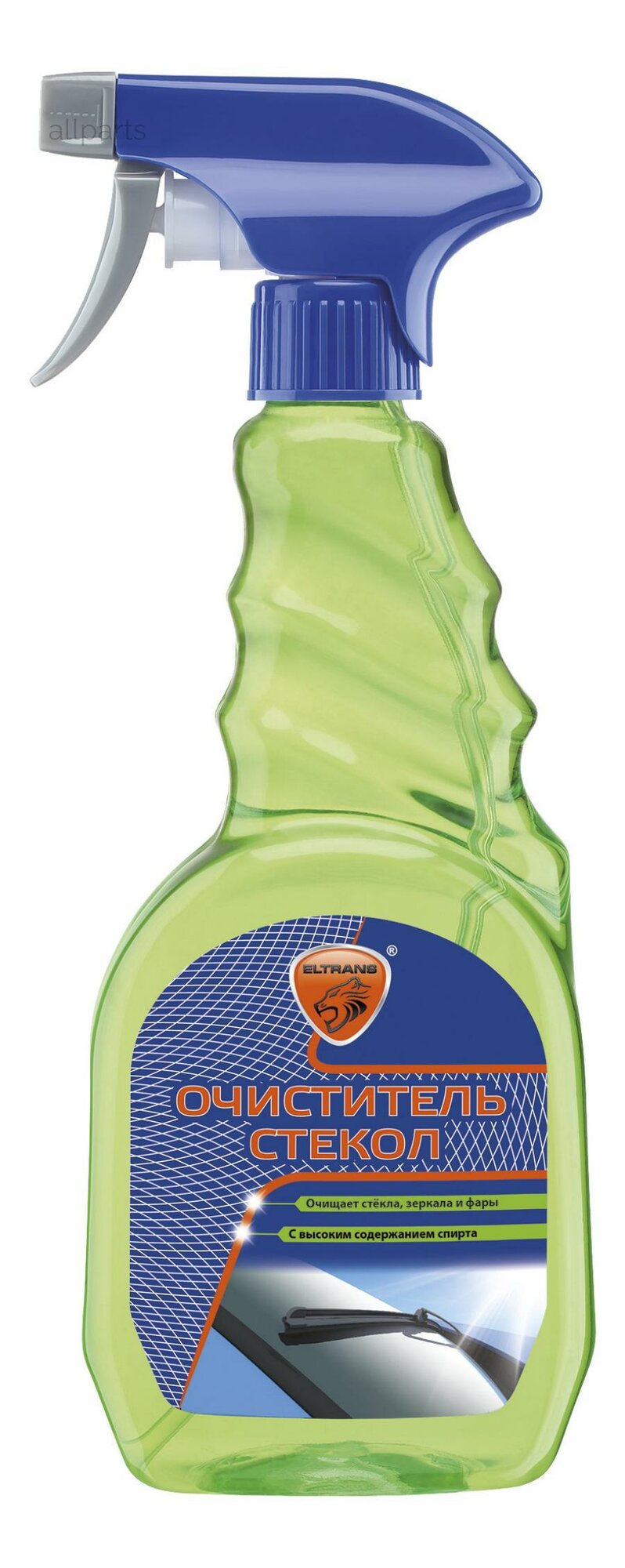 ELTRANS EL-0403.01 Очиститель стекол 500мл - очищает стекла, зеркала и фары от дорожных загрязнений, с внутренней стороны стекол эффективно удаляет никотиновые отложения, триггер-спрей