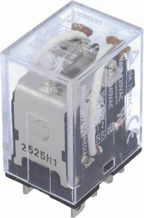 Реле OMRON LY2-DC24 Реле электромагнитное DPDT Uобмотки 24ВDC 10A/110ВAC 10А 1шт