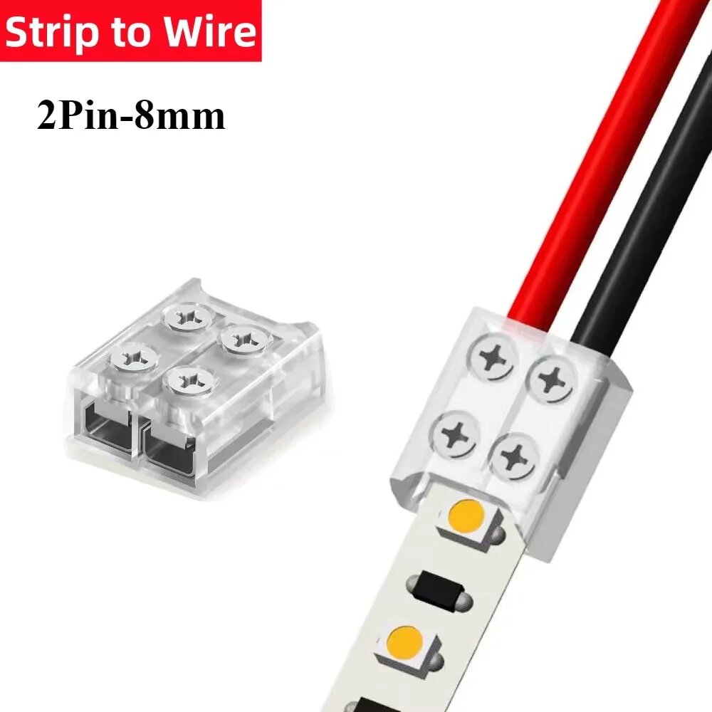 Разъем для светодиодной ленты 2Pin 8mm Strip to Wire
