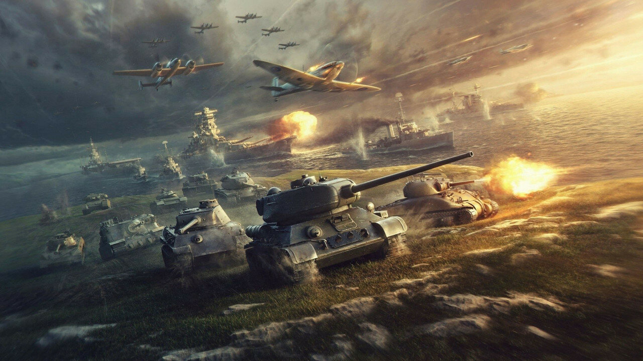 Алмазная мозаика "World of Tanks" 40*50см, без рамы. Отлично подходит для дома, украшения, подарков, Рождества.