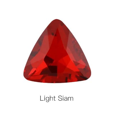 Стразы треугольные Light Siam, 10 мм, красные
