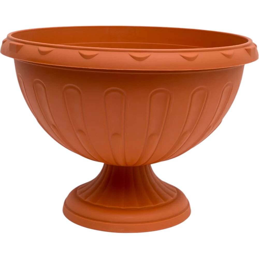 Вазон ЗПИ Альтернатива Джулия 8л коричневый М1555, Не подвержен коррозии и деформации, поэтому отличается практичностью