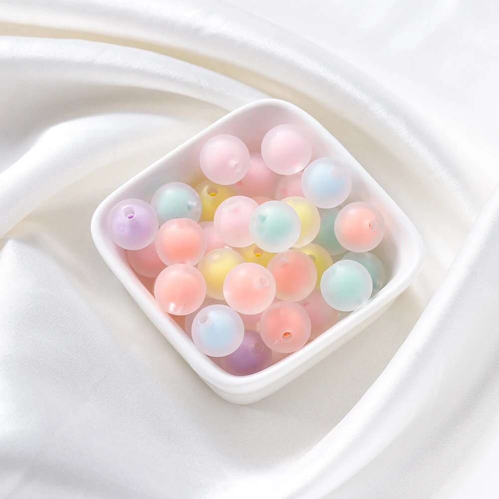 Акриловые бусины Frosted Random 10 мм, 50 шт