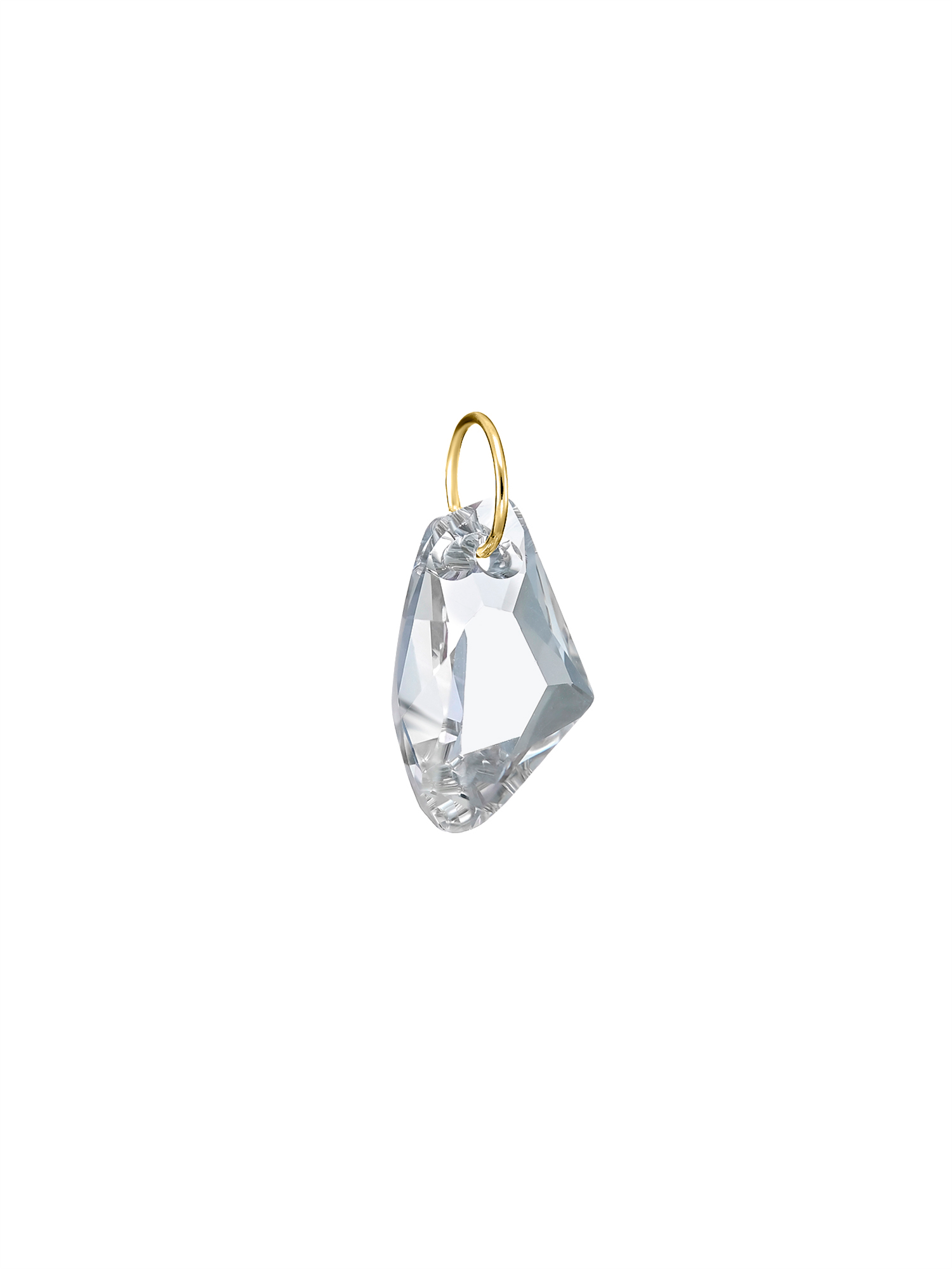 Подвеска LU Jewel, желтое золото, серебро, 925 проба, кристаллы Swarovski, бесцветный, золотистый — фото 1