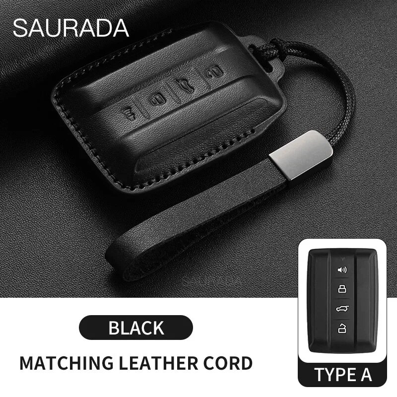 Чехол для ключей из натуральной кожи для TANK 300 TANK 500 TANK 700 2022 2023 2024, A Styling Black2