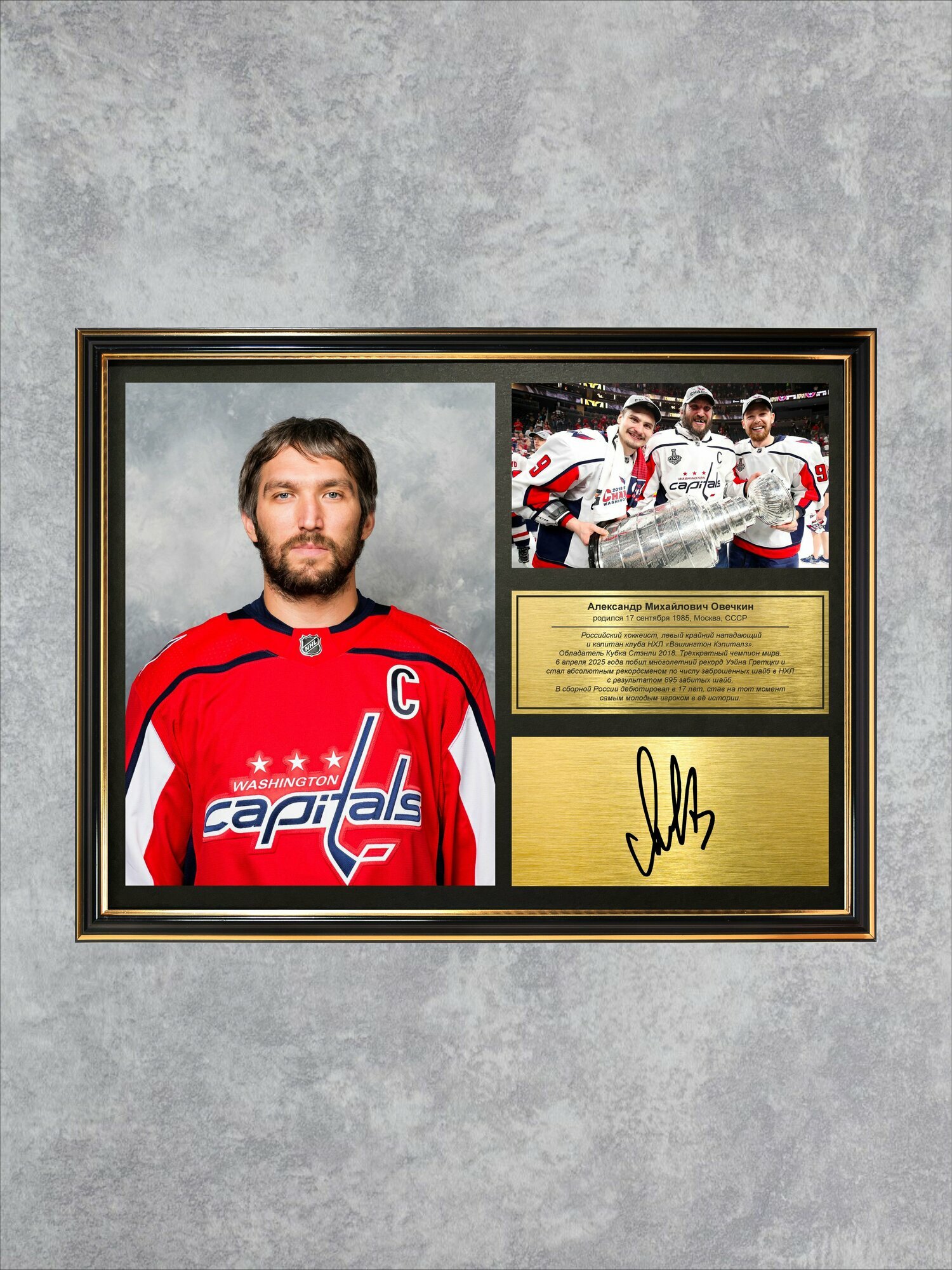 Александр Овечкин Картина интерьерная с автографом