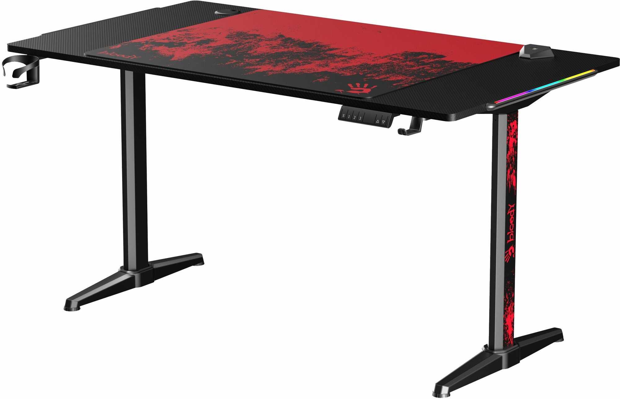 Стол игровой Bloody BD-TB301 столешница ЛДСП карбон каркас красный 140x80см