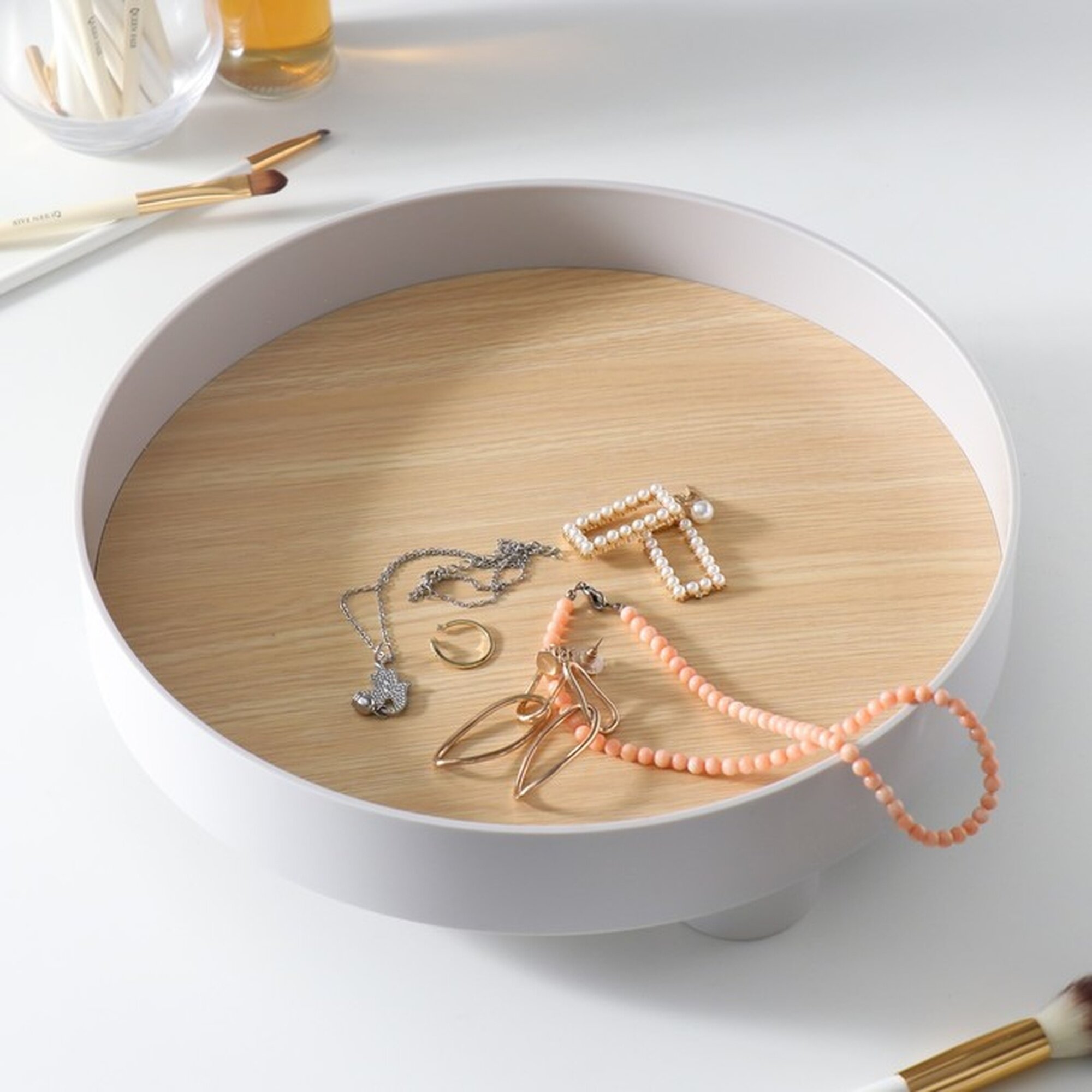 Органайзер Сима-ленд "Круг", пластик, серый, 29,5x29,5x7,2 см