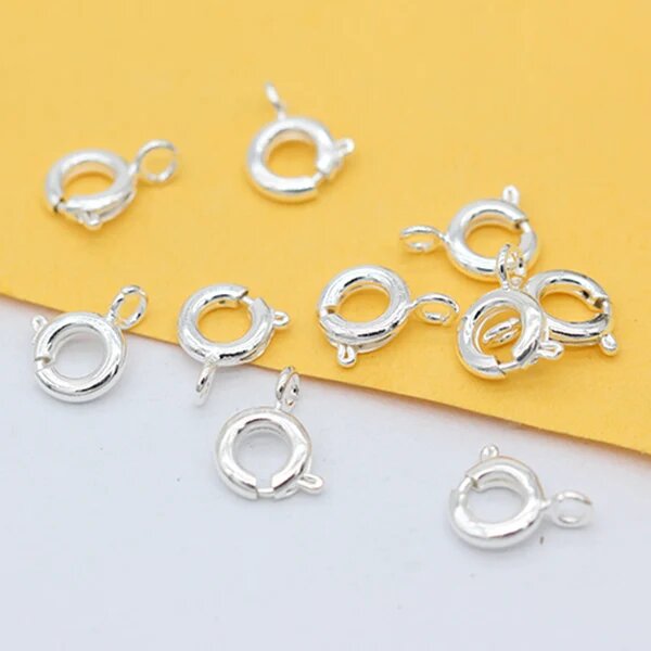 20p 6 мм уплотнительное кольцо пряжки Пружинные зажимы круглые пусковые кнопки карабины застежки для изготовления ювелирных изделий принадлежности