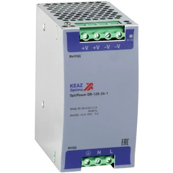 Блок питания Кэаз OptiPower DR-120-24-1, 284548