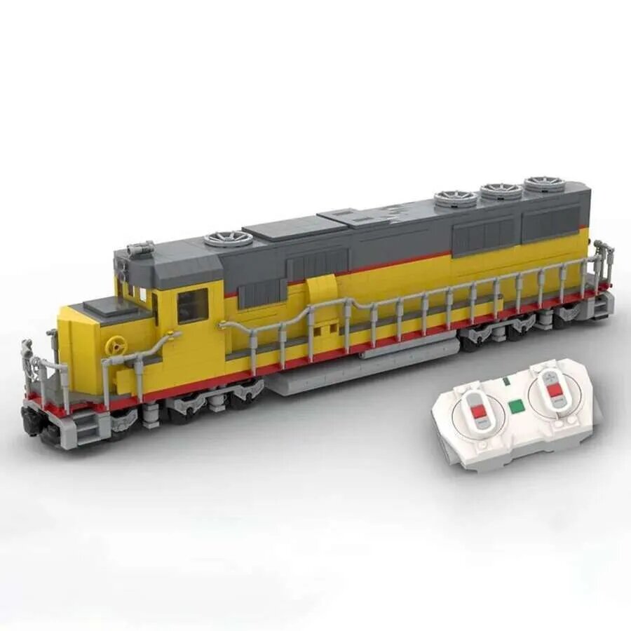 Конструктор модель дизельного локомотива EMD SD50 Union Pacific 1309 деталей
