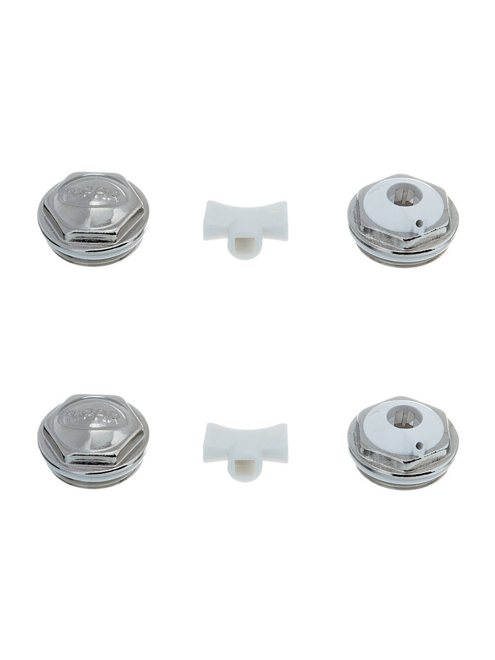 Набор присоединительный универсальный 3/4 НР для радиатора хром (2 шт.)