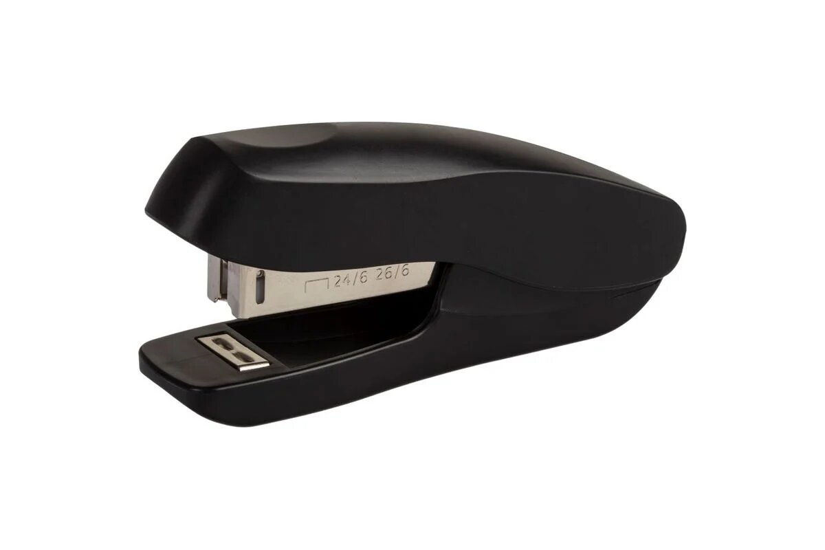 Attache степлер №24/6, №26/6, до 20 листов, из пластика, черный, для офиса.