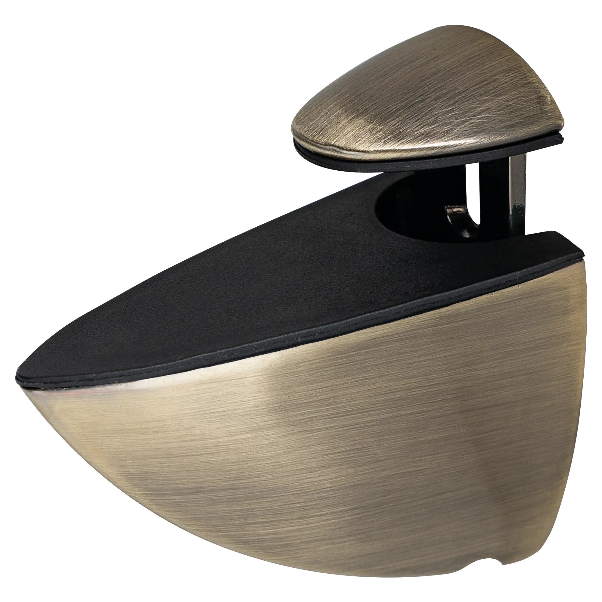 Пеликан полкодержатель ЦАМ 70x27x60 мм бронзовый цвет - мебельное крепление