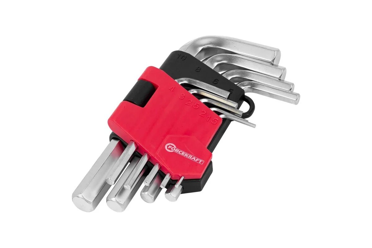 Forcekraft Набор шестигранных ключей Г-образных 10 шт в держателе FK-5102(61102)