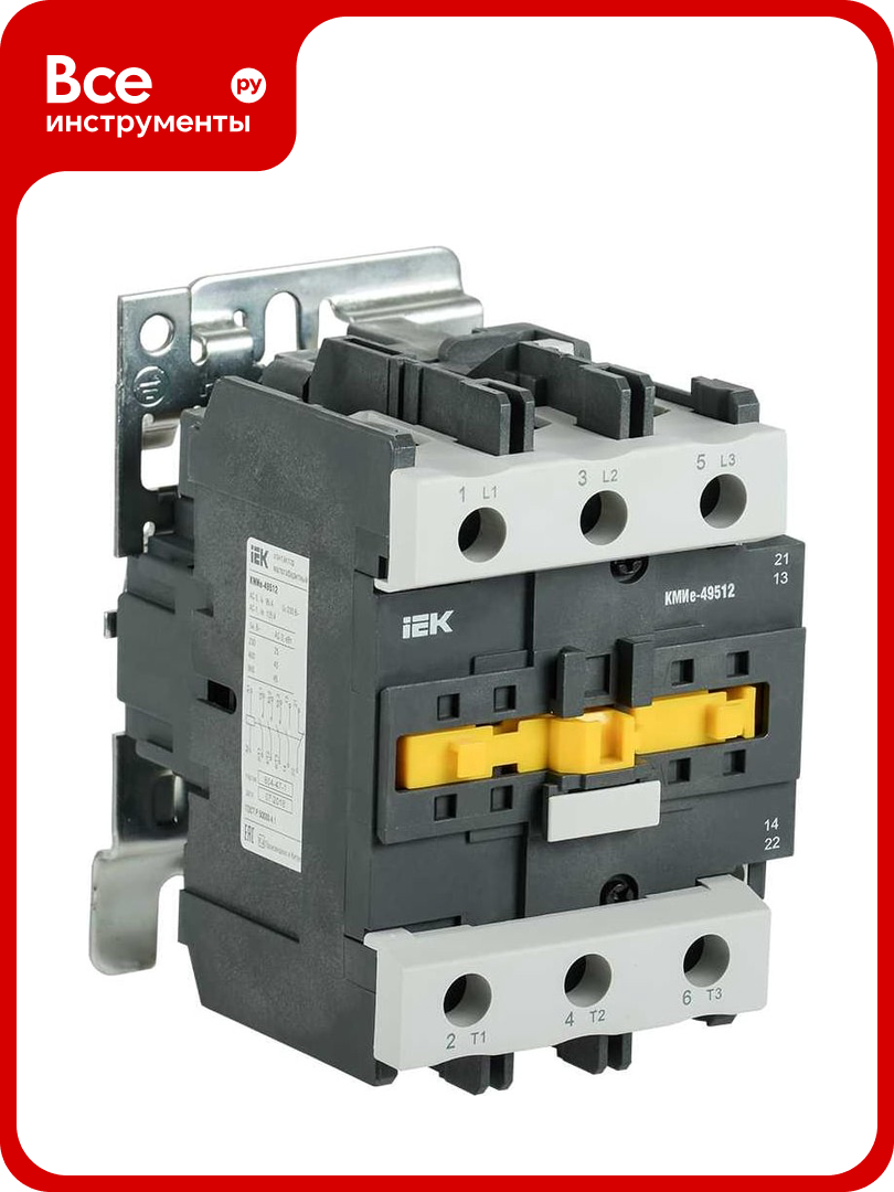 Контактор, IEK, IEK КМИ-49512 95А 220В ИЭК KKM41-095-230-11, Дополнительные, характеристики
