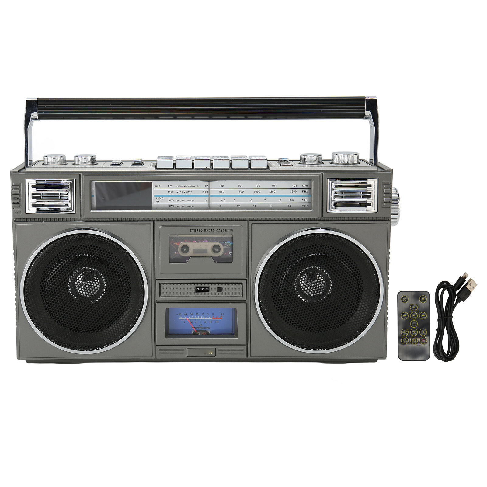 Беспроводная Bluetooth-колонка Bass Stereo HiFi Многофункциональная USB-ретро портативная Bluetooth-колонка с пультом дистанционного управления