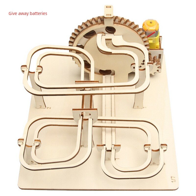 Деревянная игрушка-головоломка с шариком: 3D конструктор для детей, образовательная STEM-игрушка с катящимся шариком