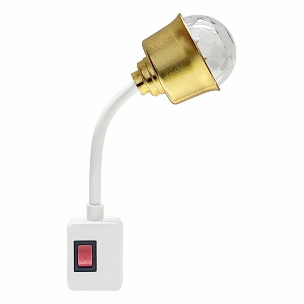 Светодиодная лампа, диско-шар светильник LED, 220В с переходником