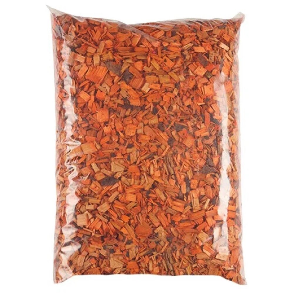 Щепа декоративная оранжевая в мешках для сада, для мульчи, 50 л