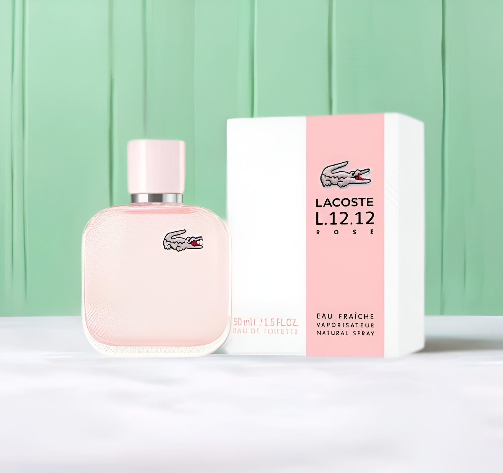 Женская туалетная вода Lacoste серии L.12.12 Rose Eau Fraiche, свежий аромат, 50 мл