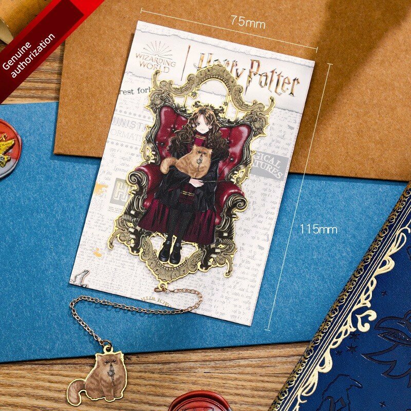 Оригинальные товары по мотивам Гарри Поттера, металлические закладки «Магическая академия», канцелярские принадлежности