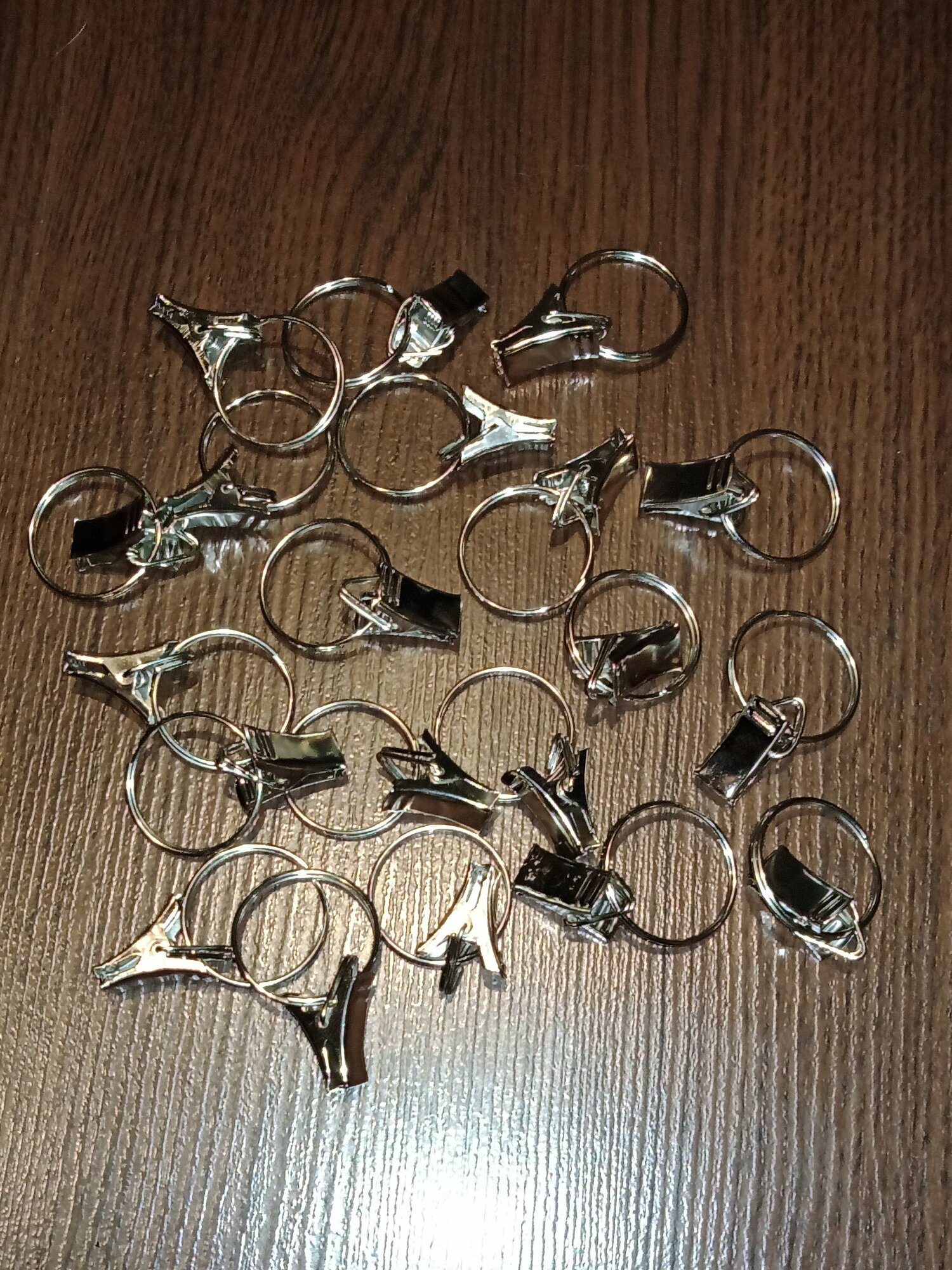 Зажимы для штор с кольцом, 20 шт.