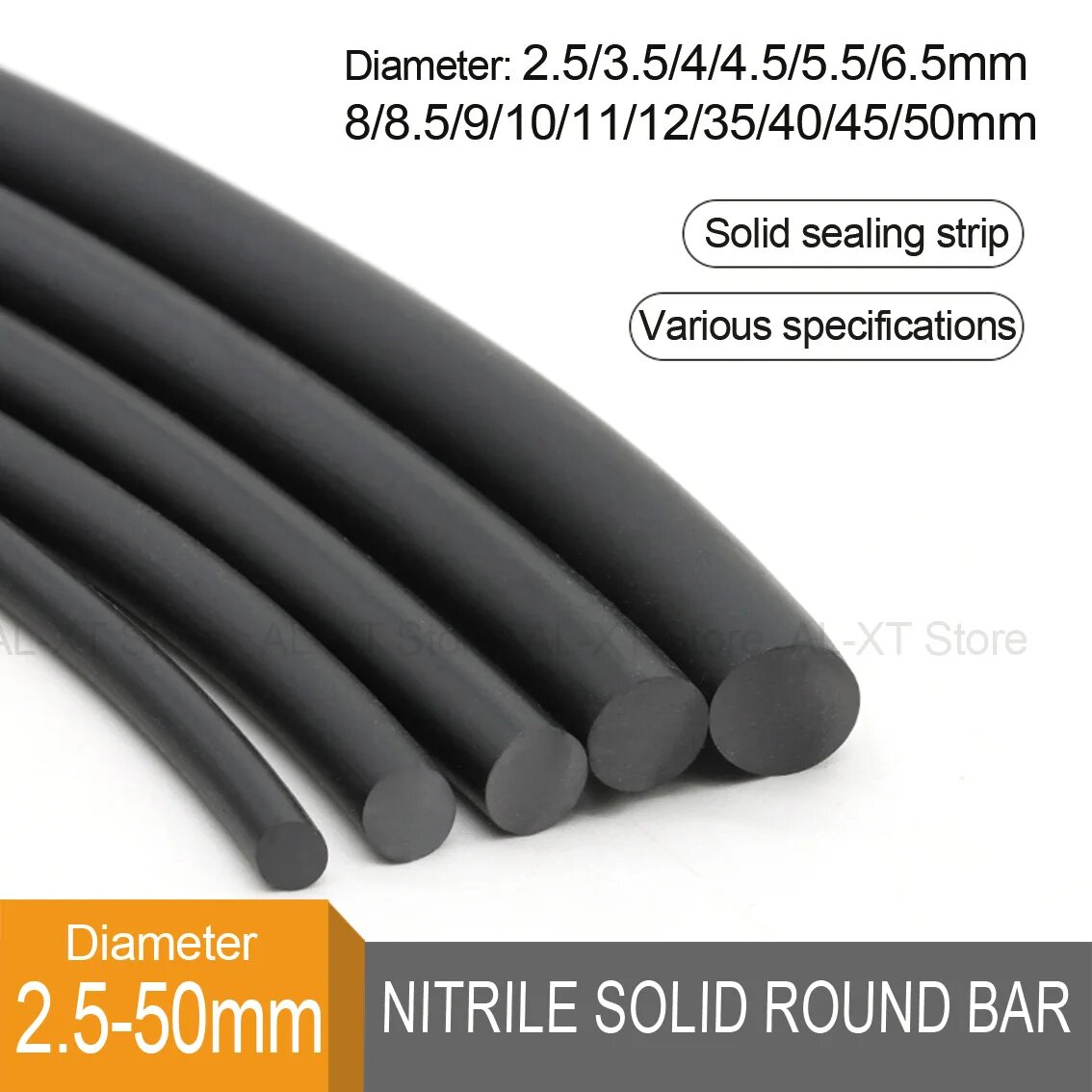 Черная уплотнительная лента из нитрила 2.5~50 мм 2.5 mm-10 meter