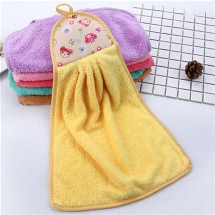 Коралловый флис Кухня Ручная салфетка Новая впитывающая подвесная ручная салфетка Бытовая Чистящая салфетка Ткань для