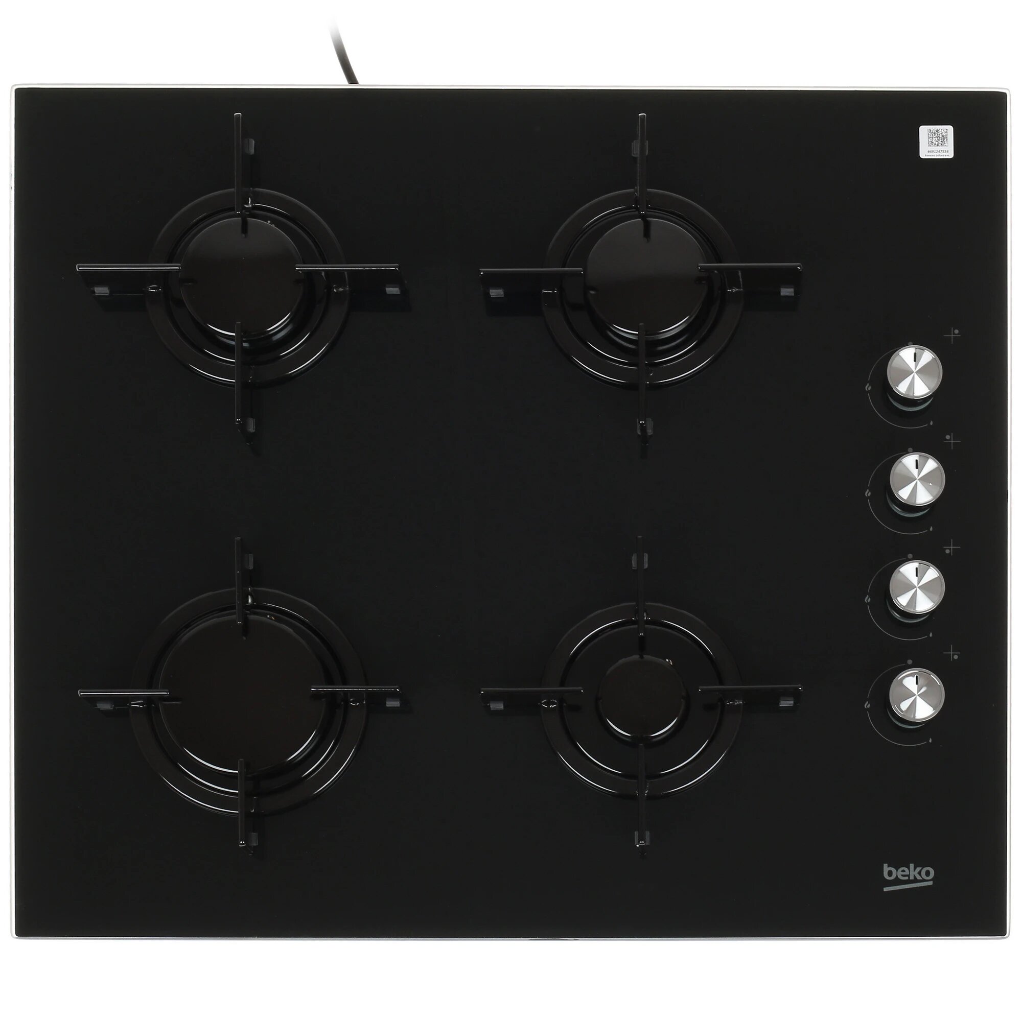 Варочная панель газовая Beko HILG64120S черный, закаленное стекло