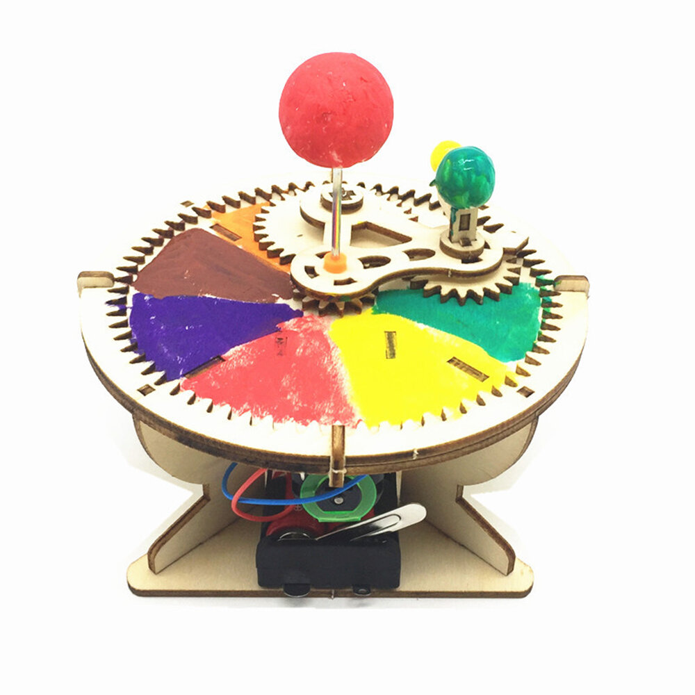 3D Сборная Деревянная Географическая Модель Модель Земли Луны Солнца Набор для Сборки DIY Набор для Творчества Креативный Образовательный Научный Эксперимент Игрушка Подарок для Мальчиков Девочек Детей и Взрослых