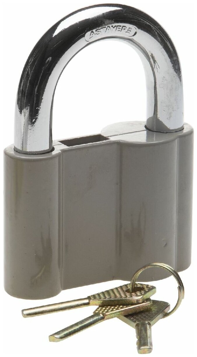 Навесной замок STAYER 75 мм дисковый механизм секрета диаметр дужки 14 мм 3 ключа