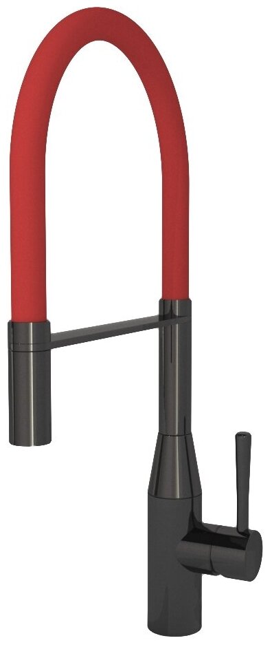 Смеситель Seaman Visconti SSL-7671 Gun Light & Red - Светлая оружейная сталь с подключением к фильтру