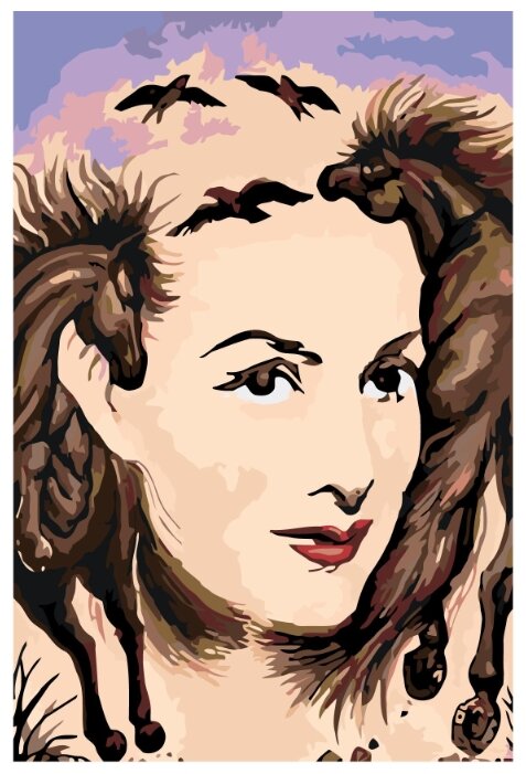 Лицо фауны Раскраска по номерам на холсте Живопись по номерам