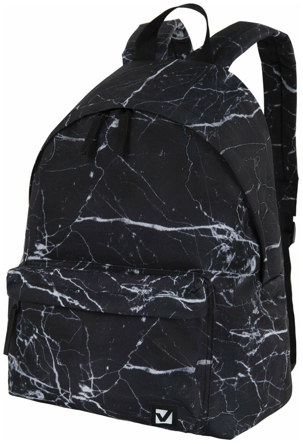 Рюкзак Brauberg Сити-Формат Black marble, универсальный, черный, 20L, 41х32х14 см