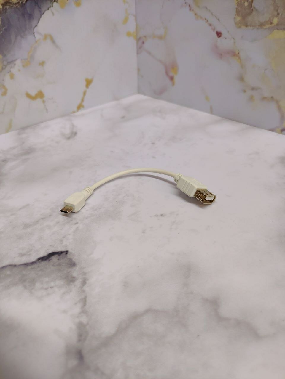 Кабель OTG micro USB USB 2.0 белый