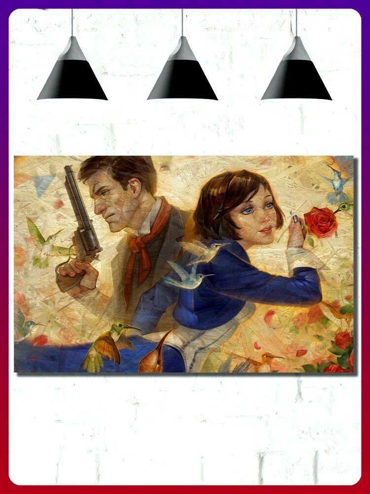 Картина интерьерная, на рельефной доске ОСП, Игры Bioshock Infinite - 17706