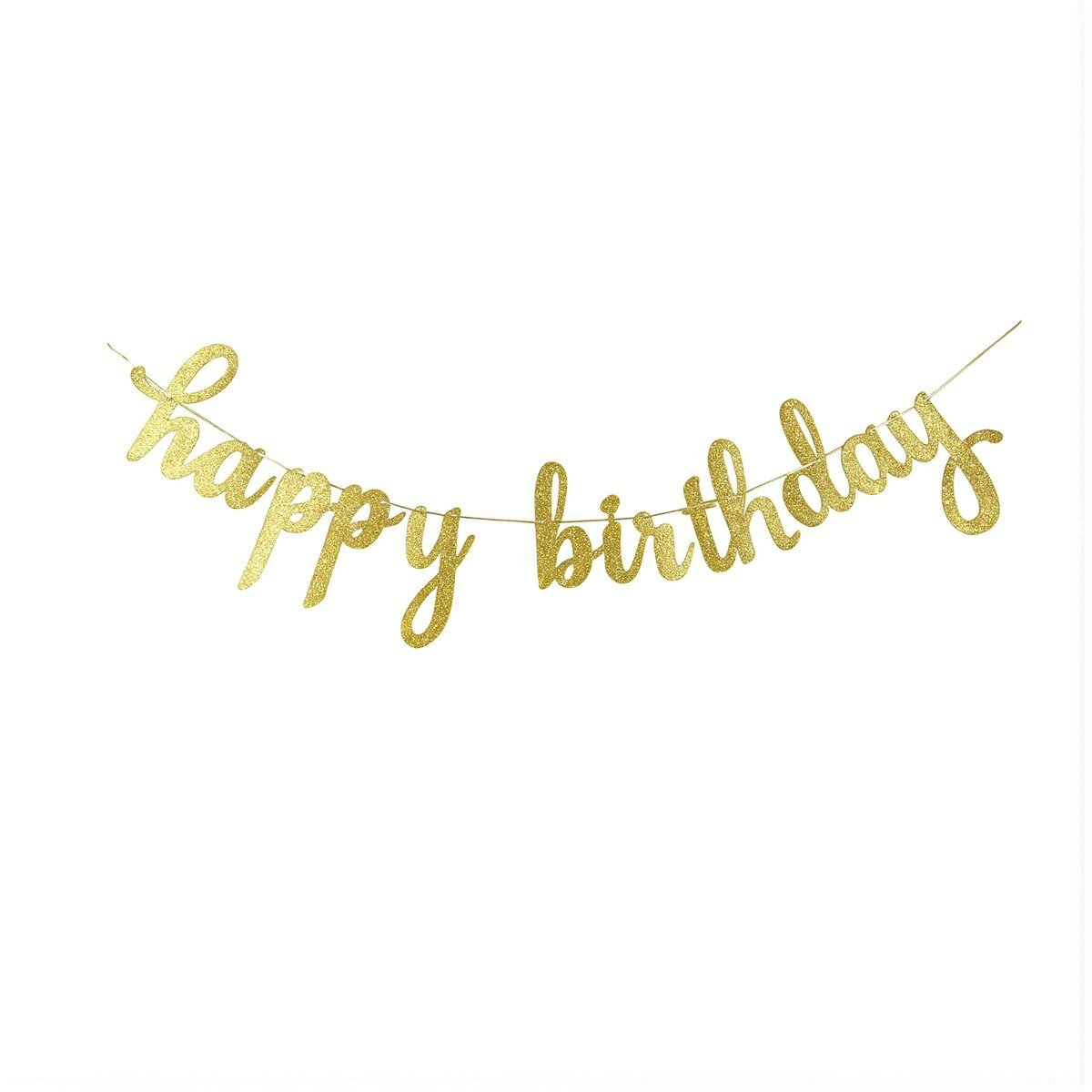 Гирлянда для дня рождения с надписью happy birthday золотой блестящий бумажный баннер для оформления праздничной зоны дома или в кафе, золотой happy birthday