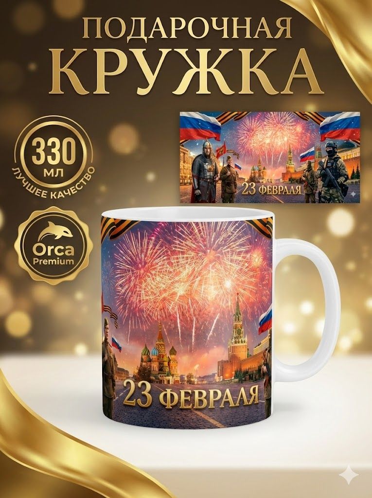 Кружка подарочная с 23 февраля